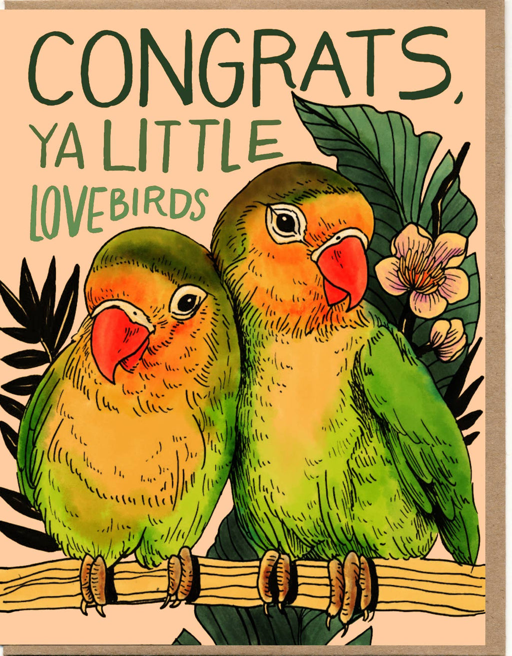 Congrats Ya Little Love Birds Card – The Shop at The Collection