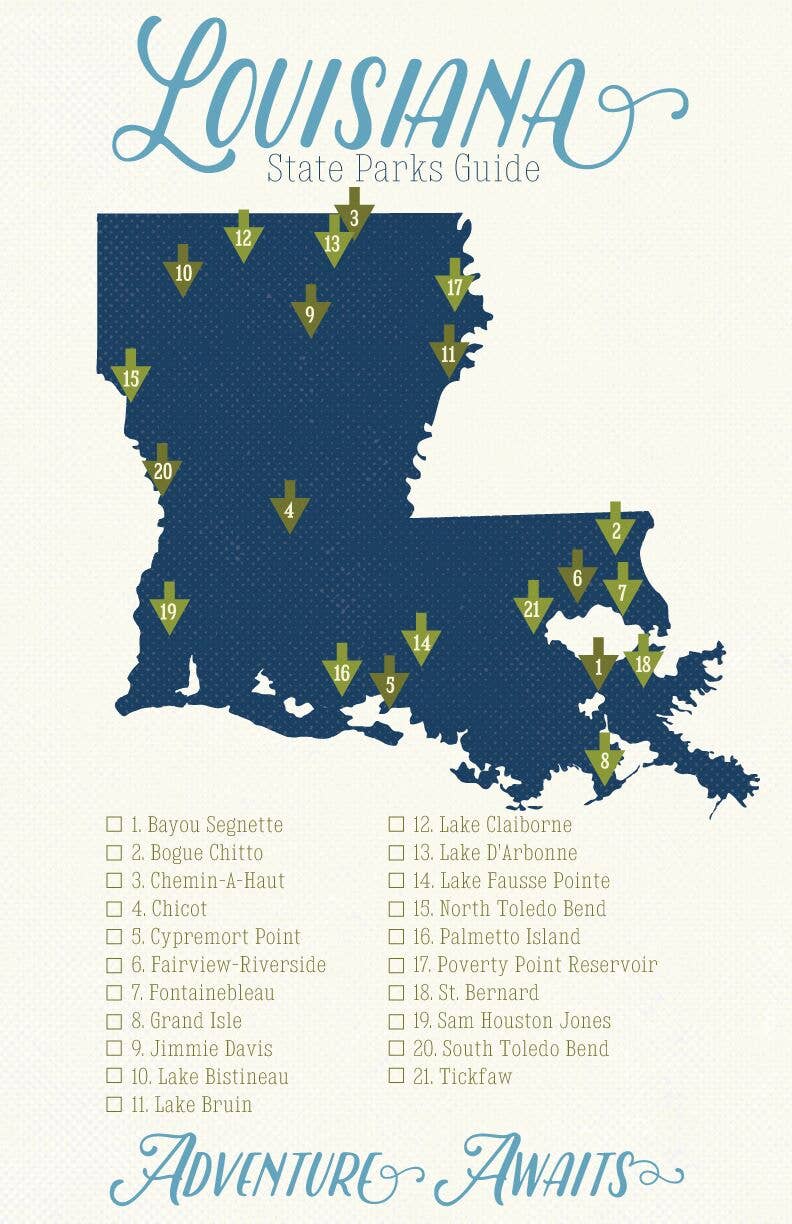 Louisiana State Parks Guide Poster – The Shop at The Collection